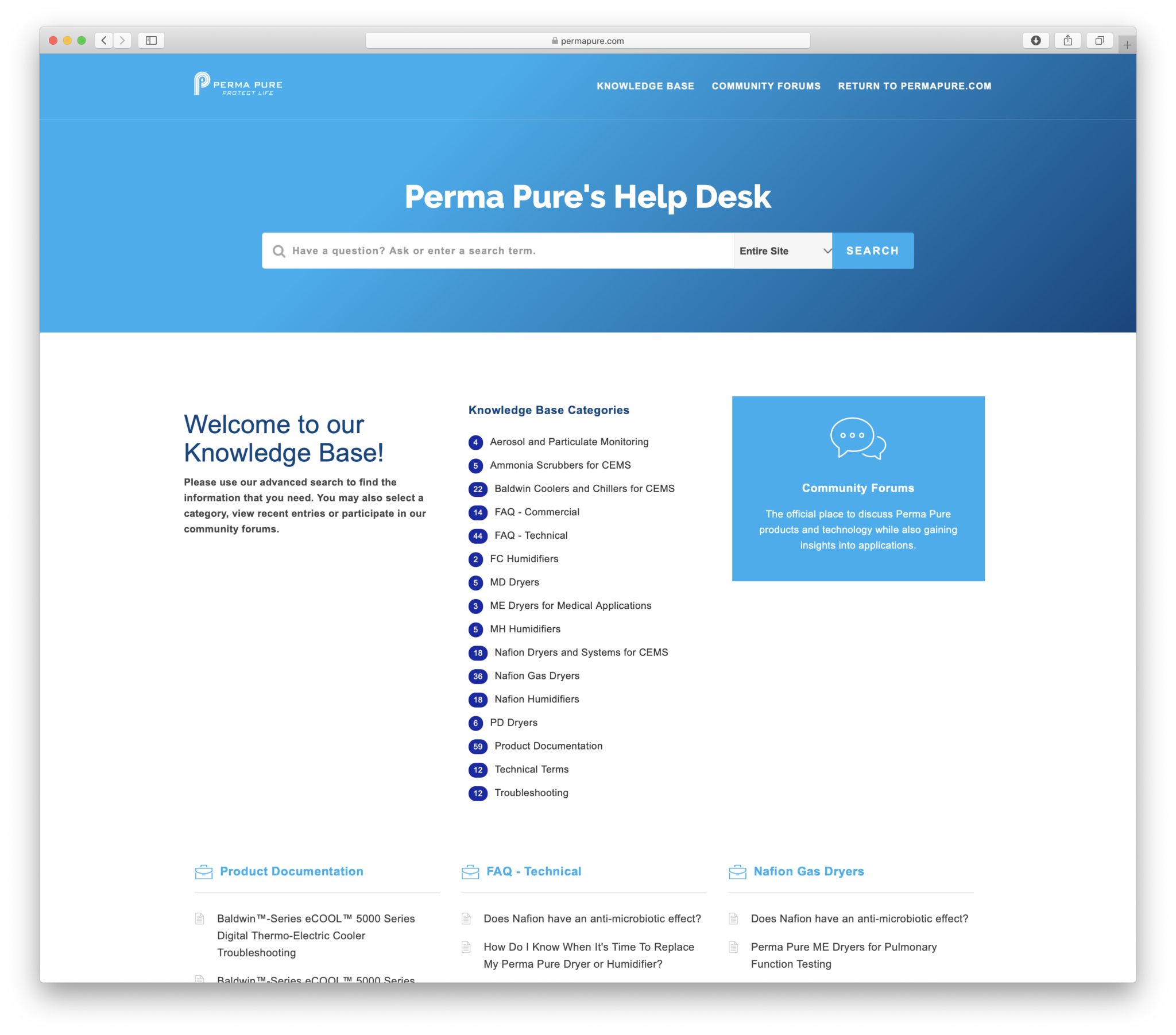 Perma Pure Unveils Advanced Online Knowledge Base - Perma Pure